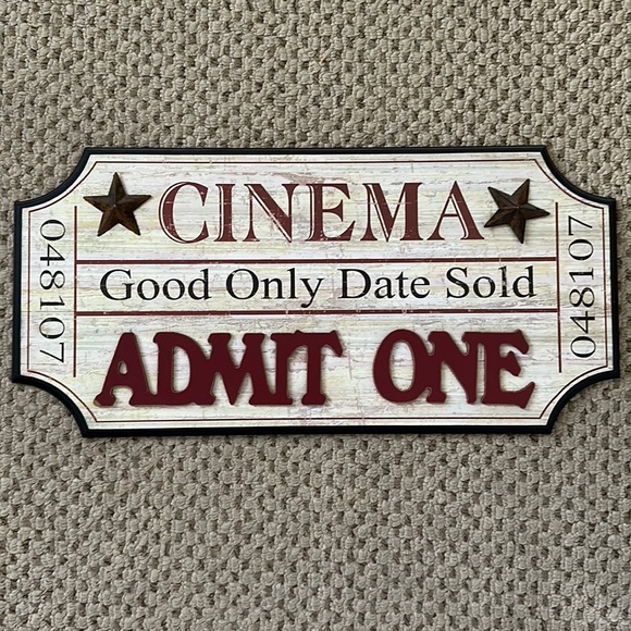 Hobby Lobby | Wall Decor | Admit One Sign | Poshmark